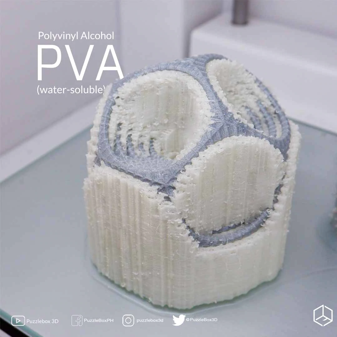 How To Succeed When 3D Printing With PVA Support Material - Puzzlebox ...