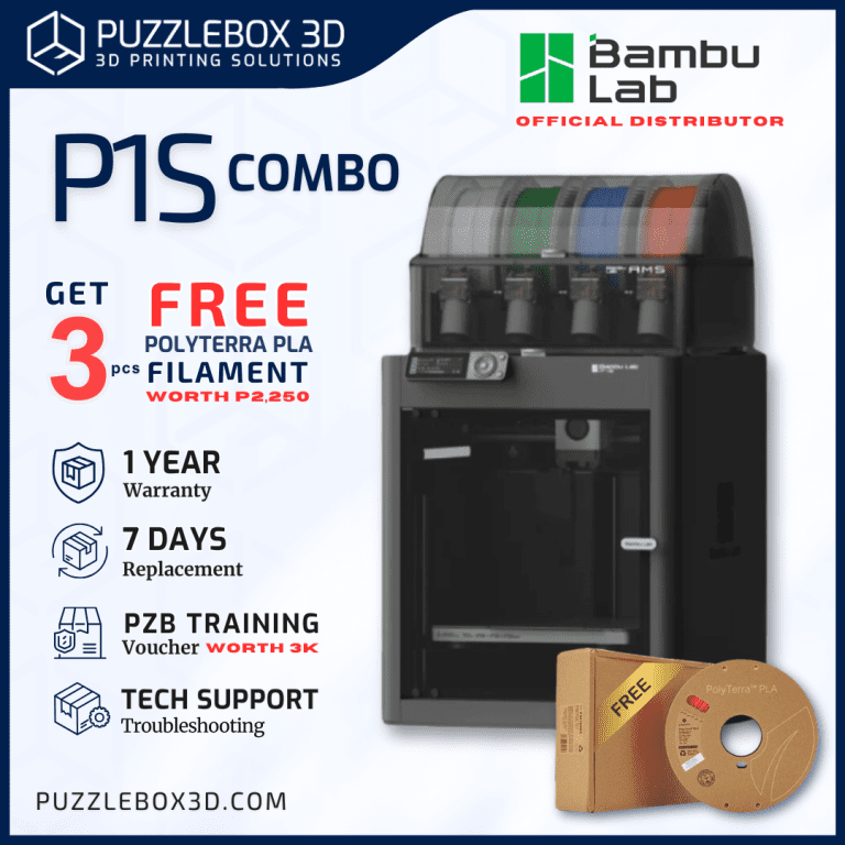 Bambu Lab P1S Combo 3D Printer Philippines - Puzzlebox 3D Solutions